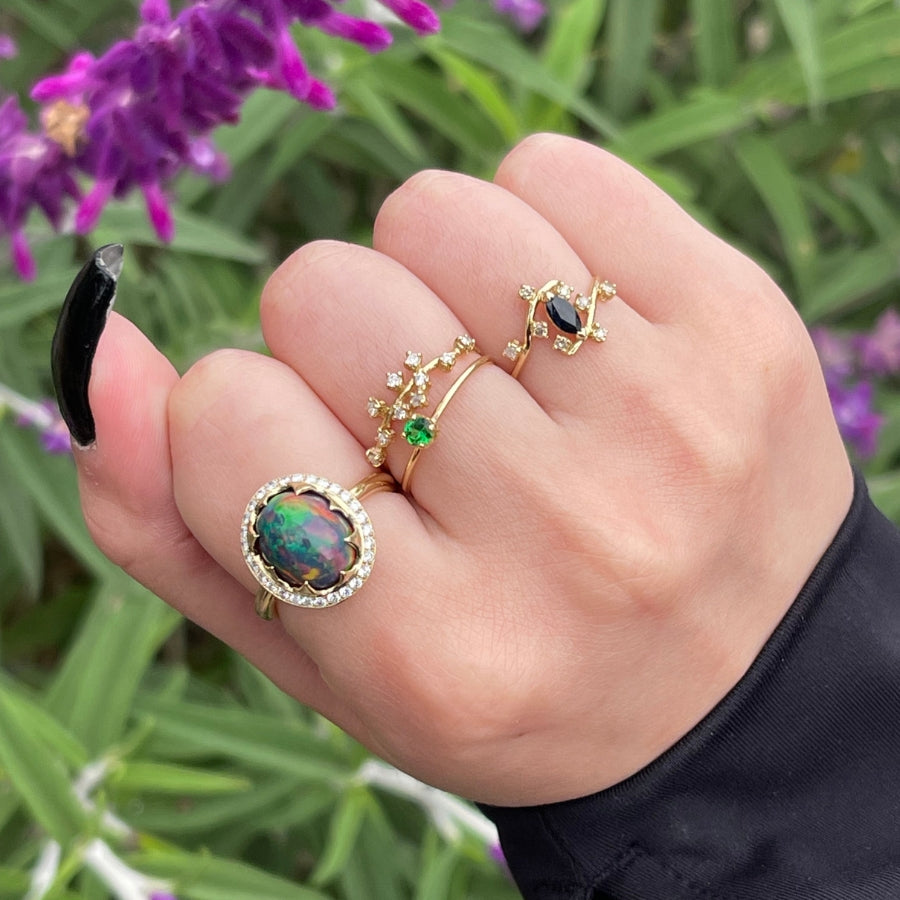 14K Solid Gold Tsavorite Stacking Ring – KABARTSY buy your Jewelry